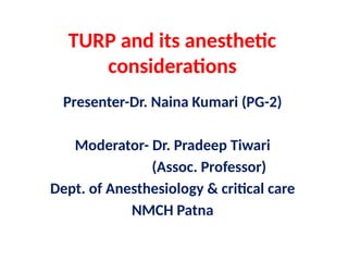 TURP trans urethral resection of prostate | PPT