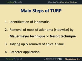 TURP step by step operative urology | PDF
