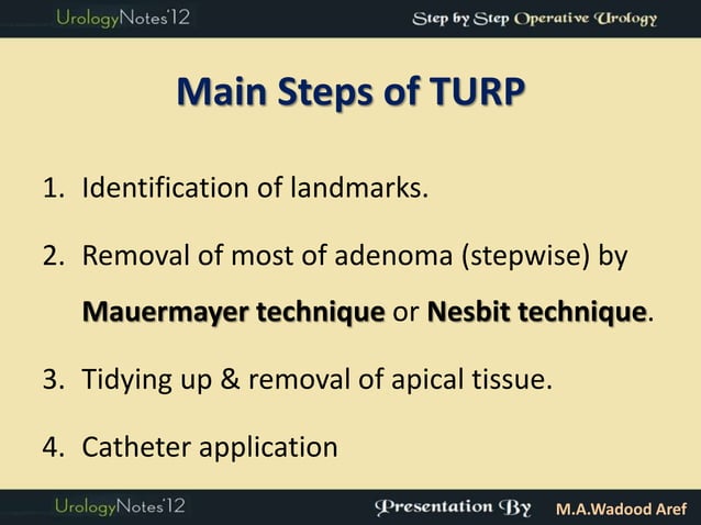 TURP step by step operative urology | PDF | First Aid | Injuries