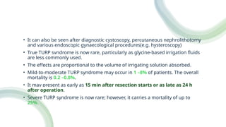 turp syndrome and its management recent advances | PPTX