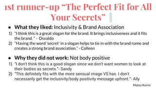 Victoria's Secret: "Your Body, Your Power!" - Marketing 3520 Project | PPT