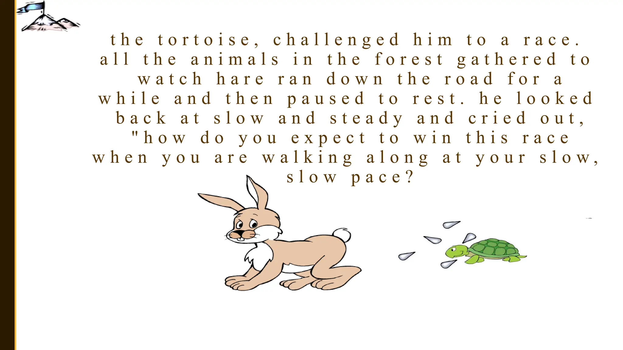 TURTLE AND HARE - Short Story Presented in Powerpoint | PPT