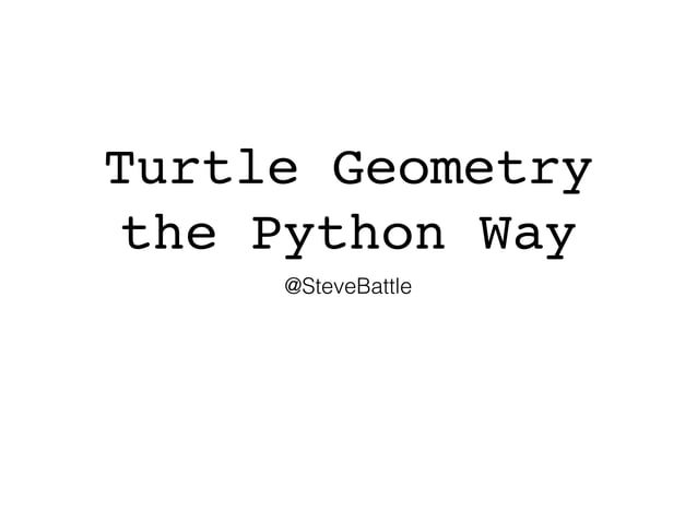 Turtle Geometry the Python Way | PDF | Web Development | Internet