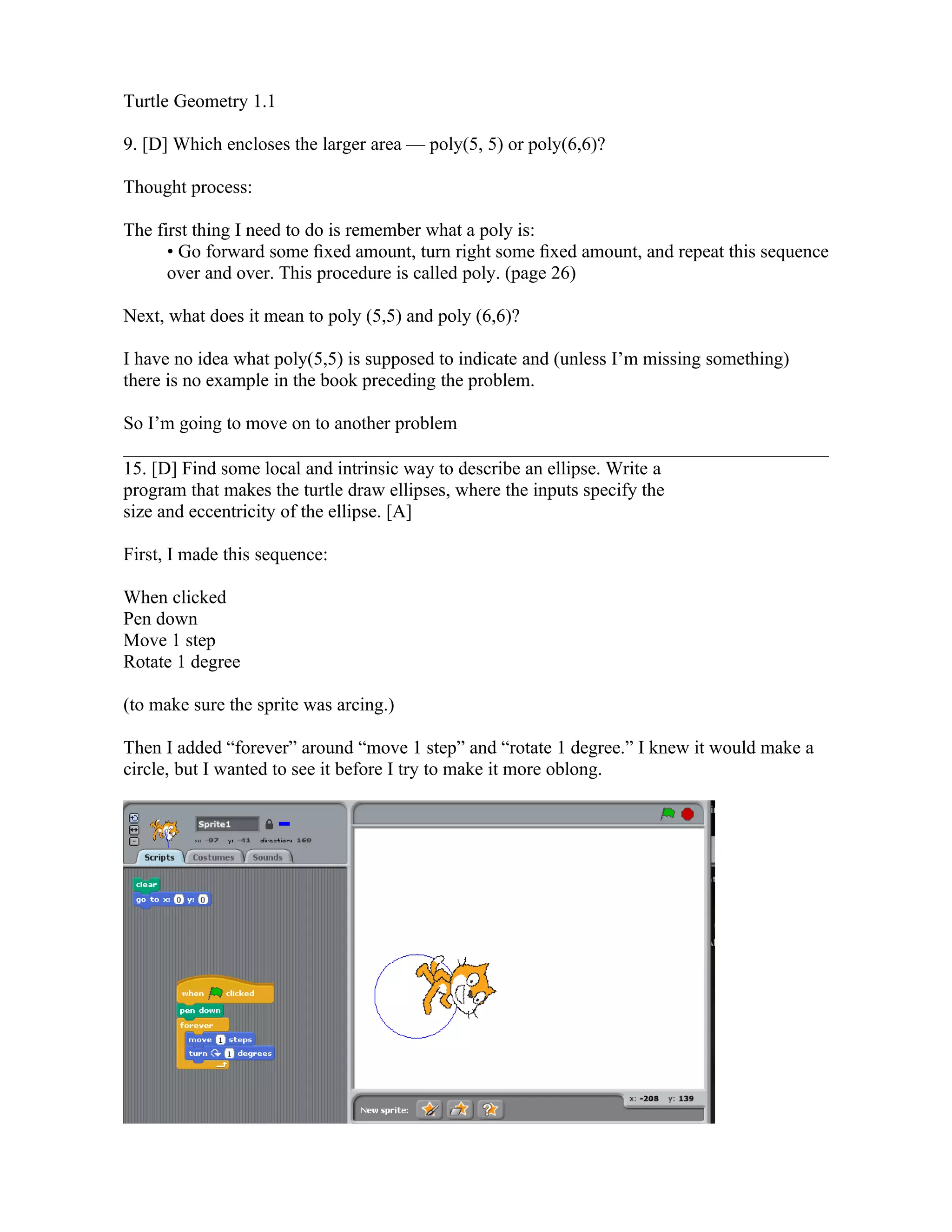Turtle geometry chapter 1 problem | DOC