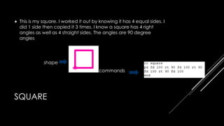 Turtle shapes and commands on micro worlds! | PPTX