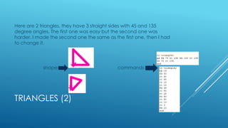 Turtle shapes and commands on micro worlds! | PPTX