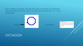 Turtle shapes and commands on micro worlds! | PPTX