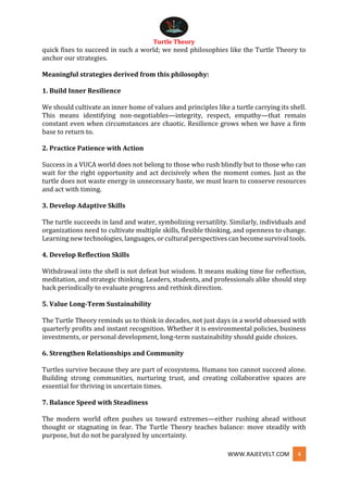 Turtle Theory to Succeed in the VUCA world- | PDF