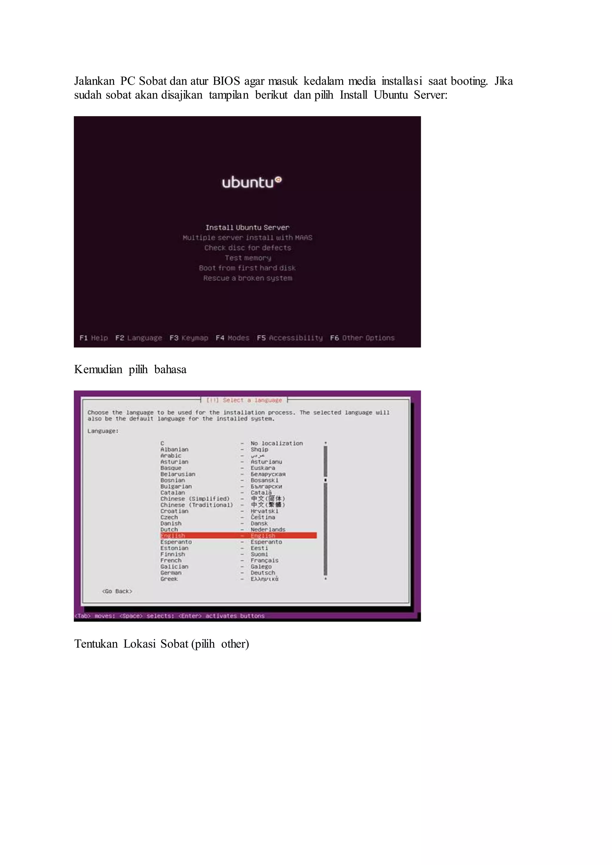 Turtorial instalasi ubuntu server 14.04