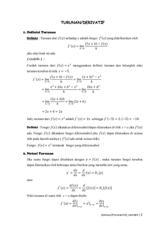 Turunan | PDF