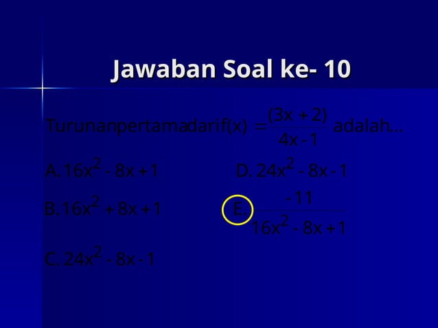 turunan.ppt atau diferensial, pelajaran kelas xi | PPT