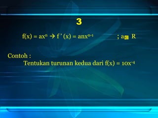 TURUNAN ALJABAR DAN TURUNAN FUNGSI | PPT