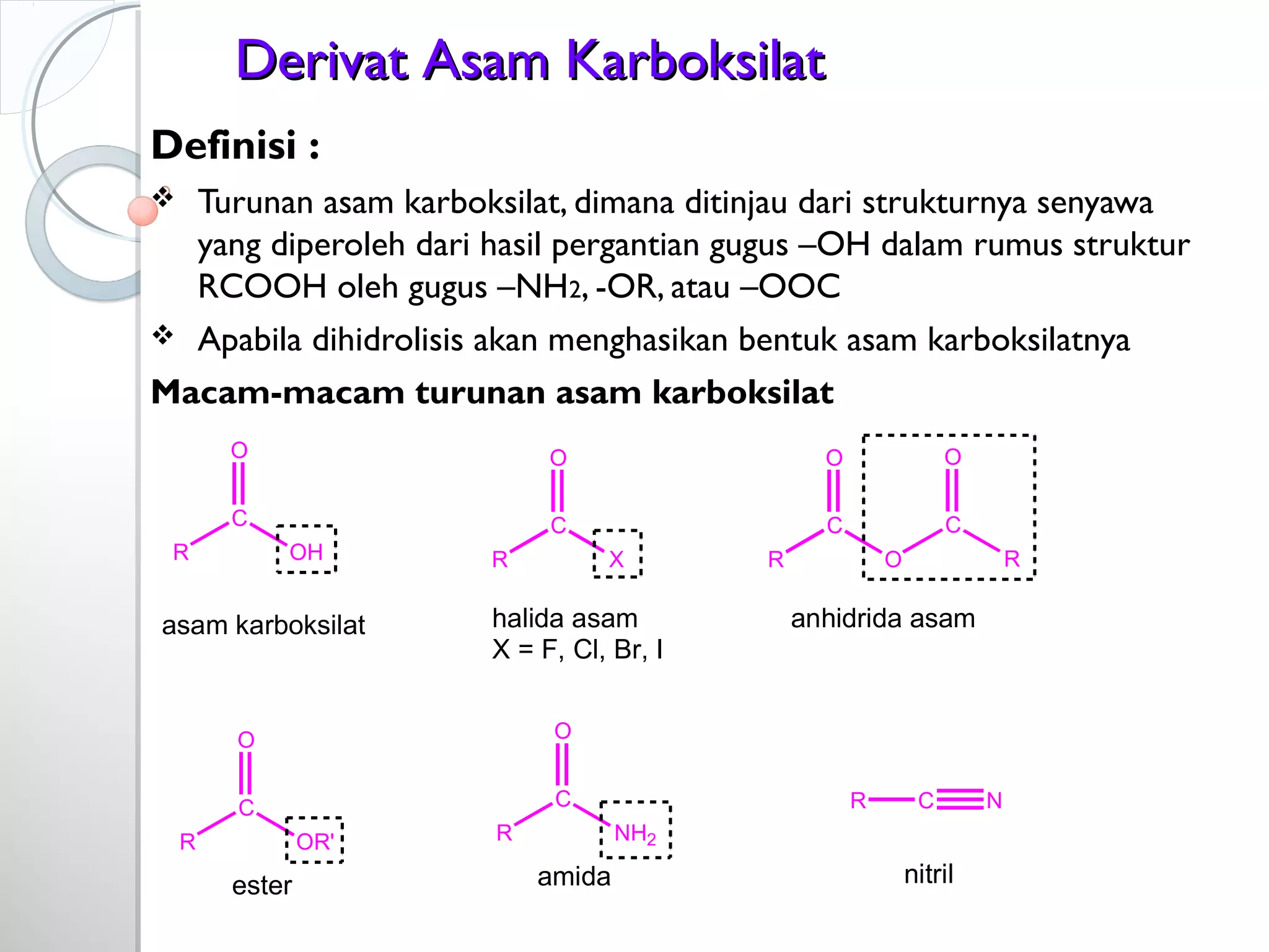 Turunan asam-karboksilat-ppt | PPT