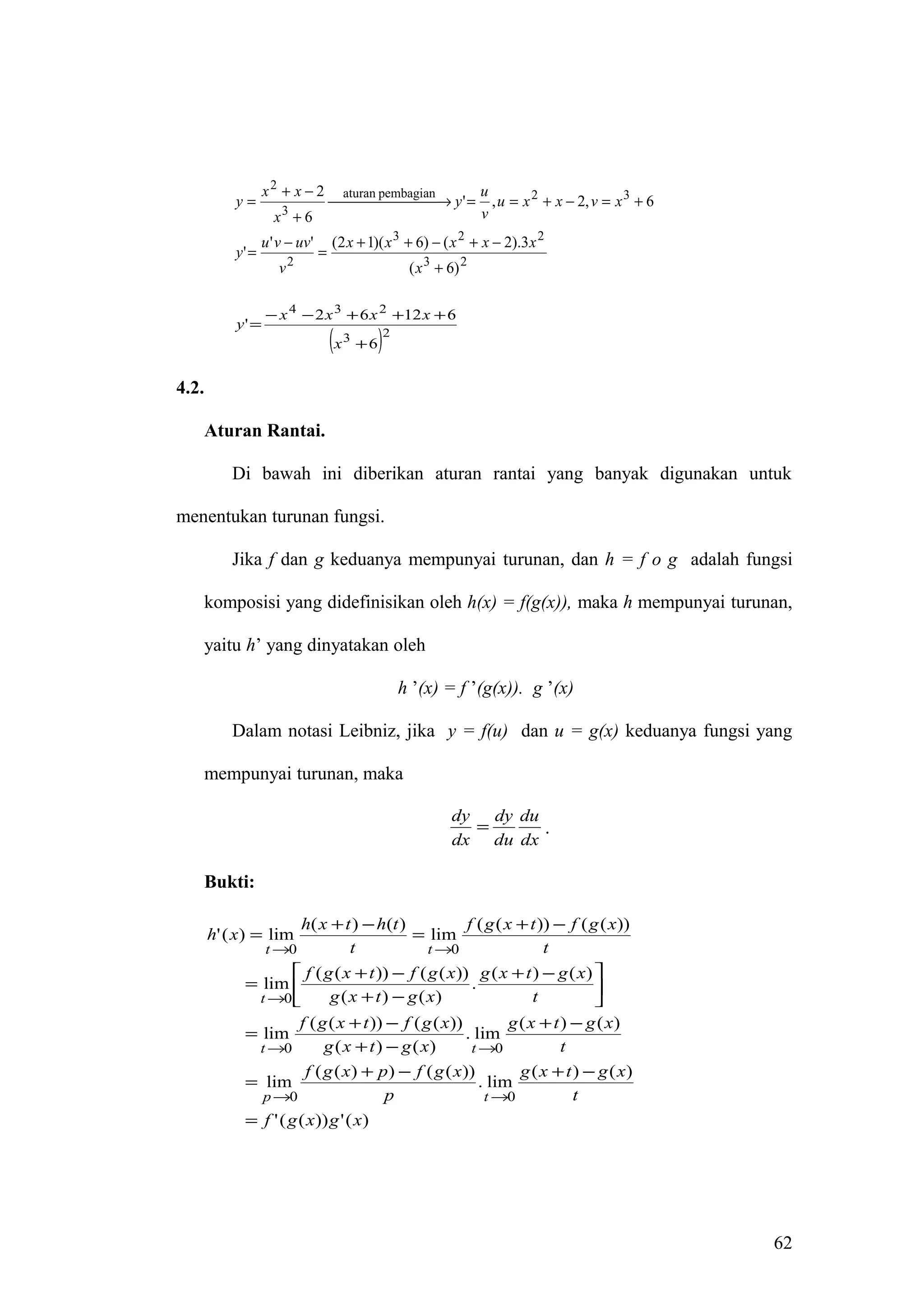 Turunan fungsi | PDF