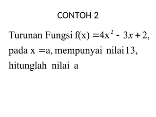 turunan-fungsi-lengkap aljabar beserta trigonometri | PPT