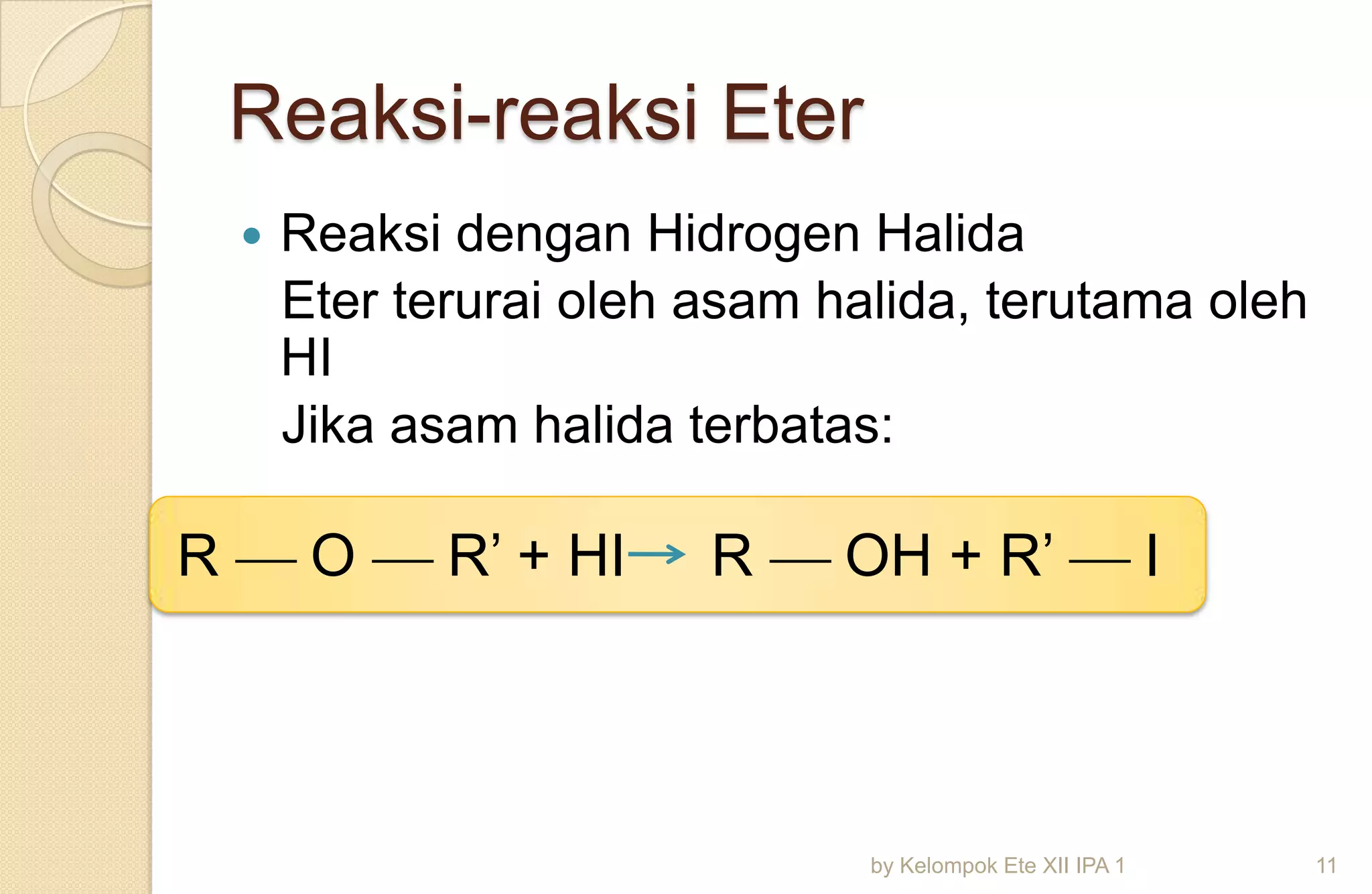 Turunan alkana ether | PPT