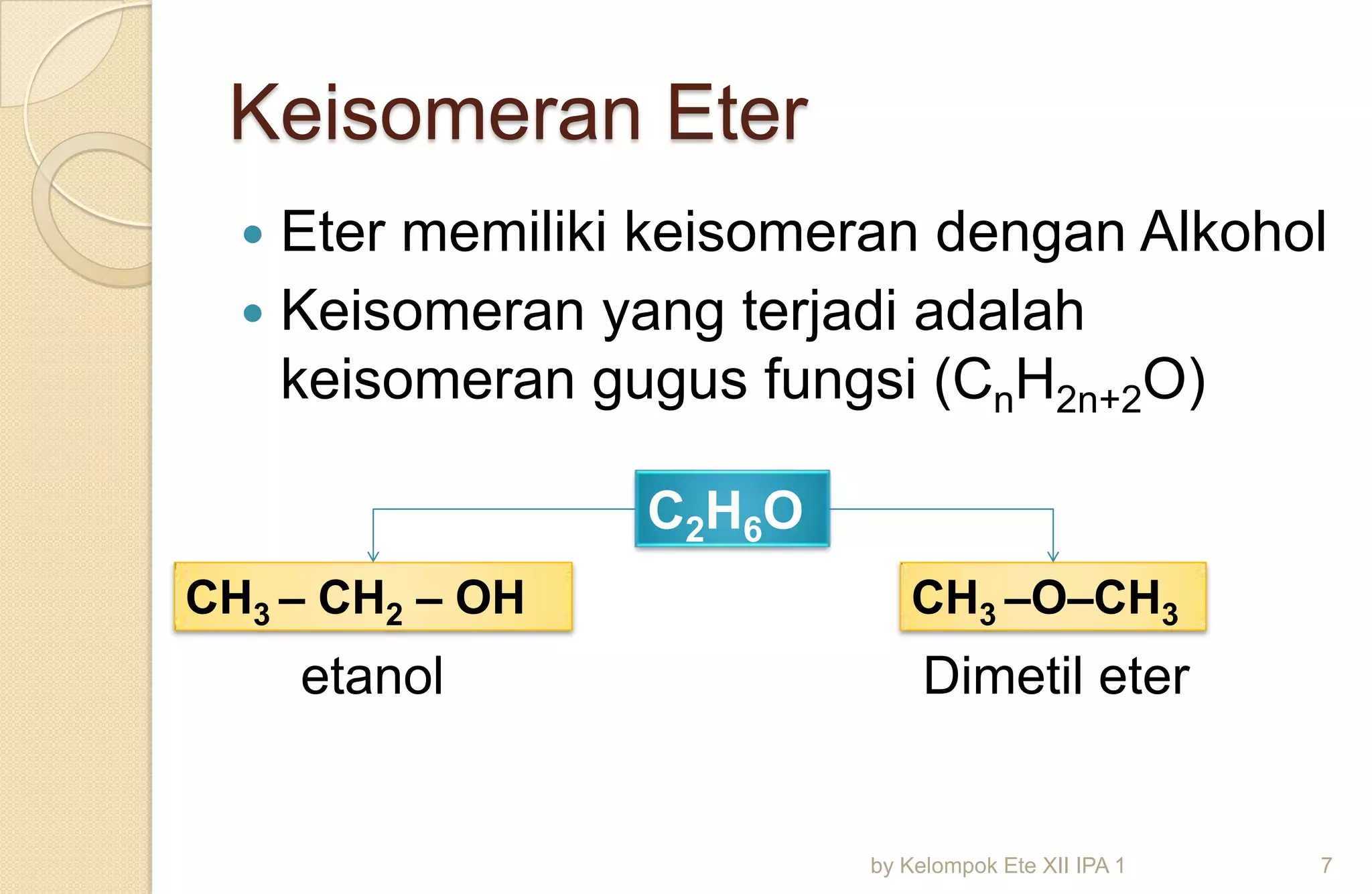 Turunan alkana ether | PPT
