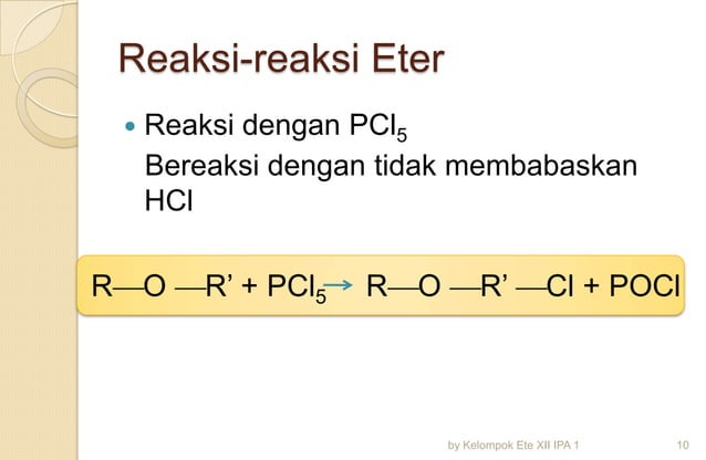 Turunan alkana ether | PPT