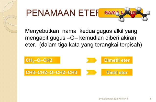 Turunan alkana ether | PPT