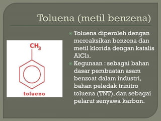 Turunan Benzena dan Kegunaanya | PPTX