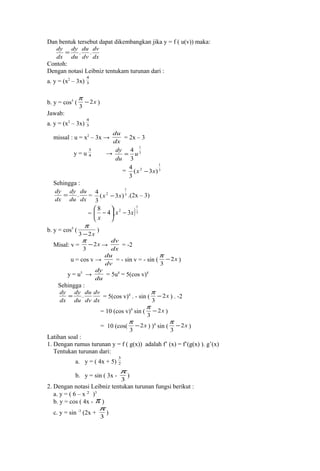 Turunan fungsi | DOC