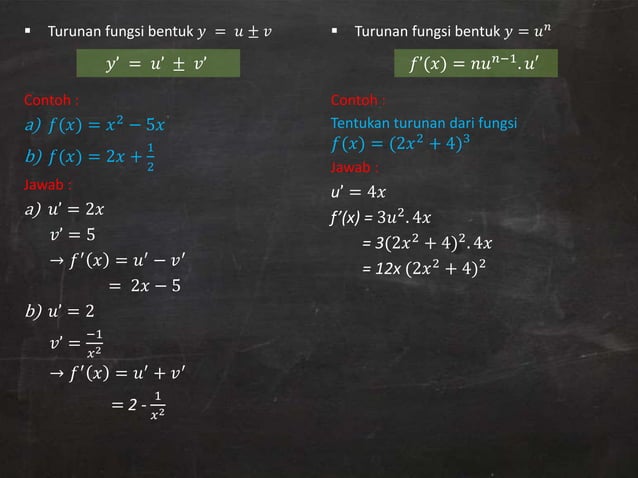 Turunan Fungsi Aljabar | PPTX