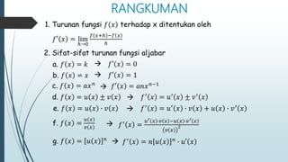 Turunan fungsi aljabar 2 | PPT