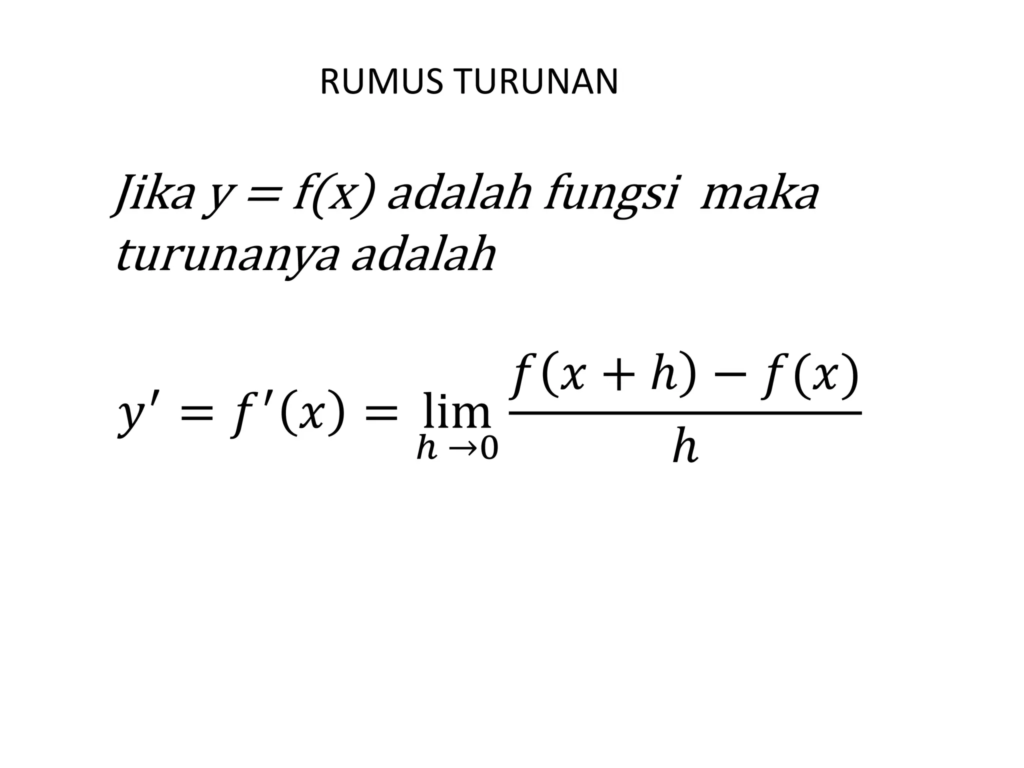 Turunan fungsi trigonometeri | PPTX