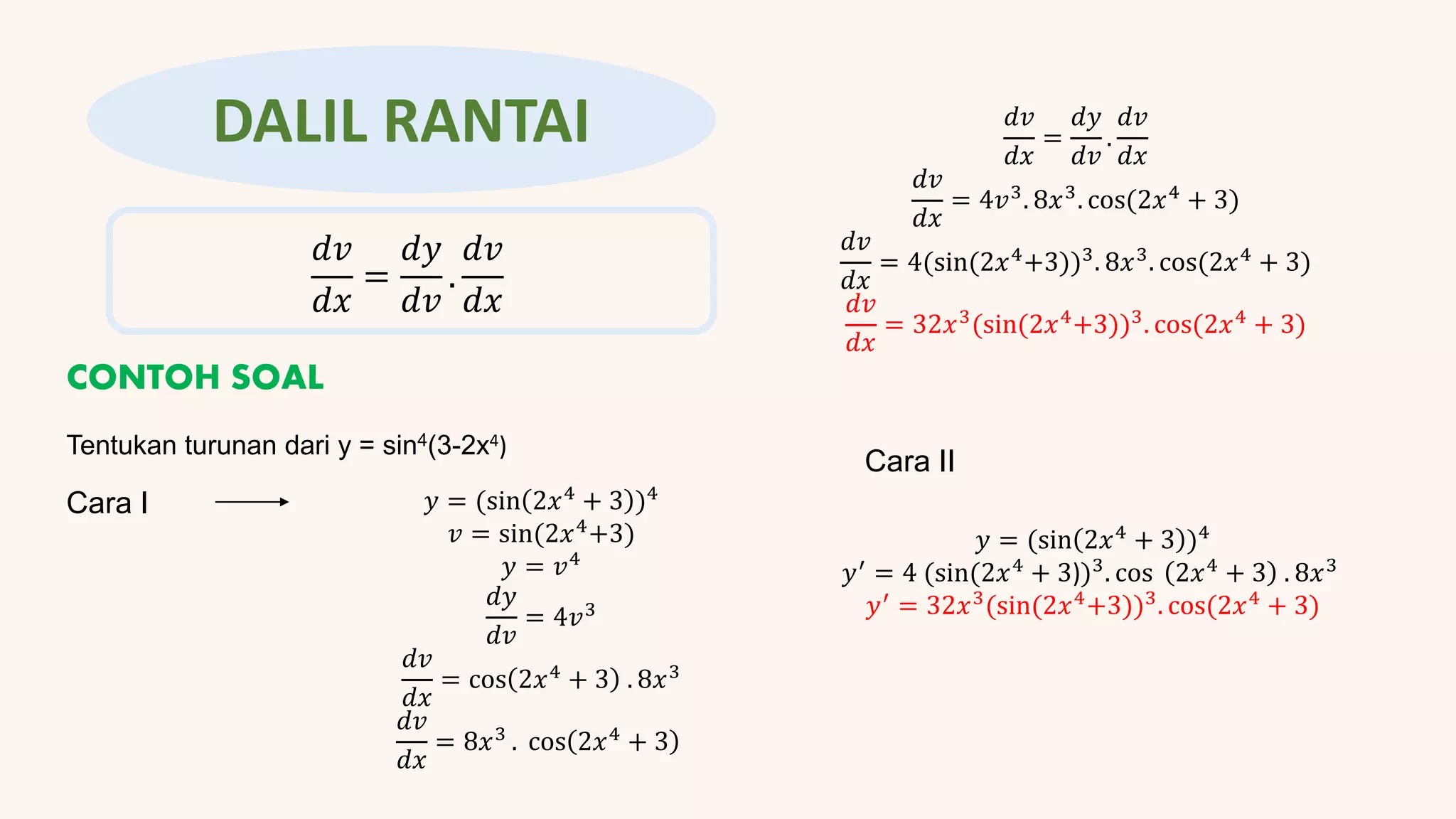 Turunan fungsi trigonometri | PPTX
