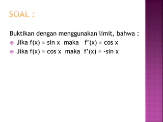 Turunan Fungsi Trigonometri | PPTX