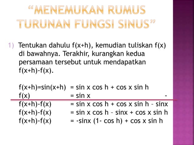Turunan Fungsi Trigonometri | PPTX
