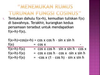 Turunan Fungsi Trigonometri | PPTX