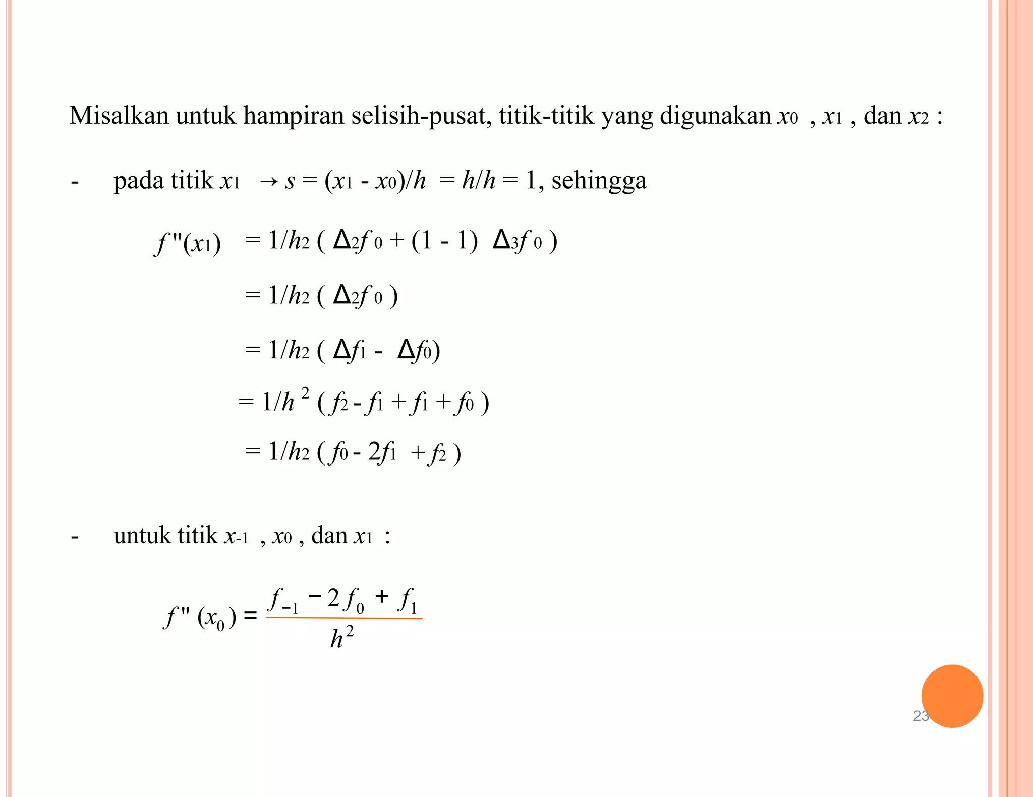 Turunan numerik | PPTX