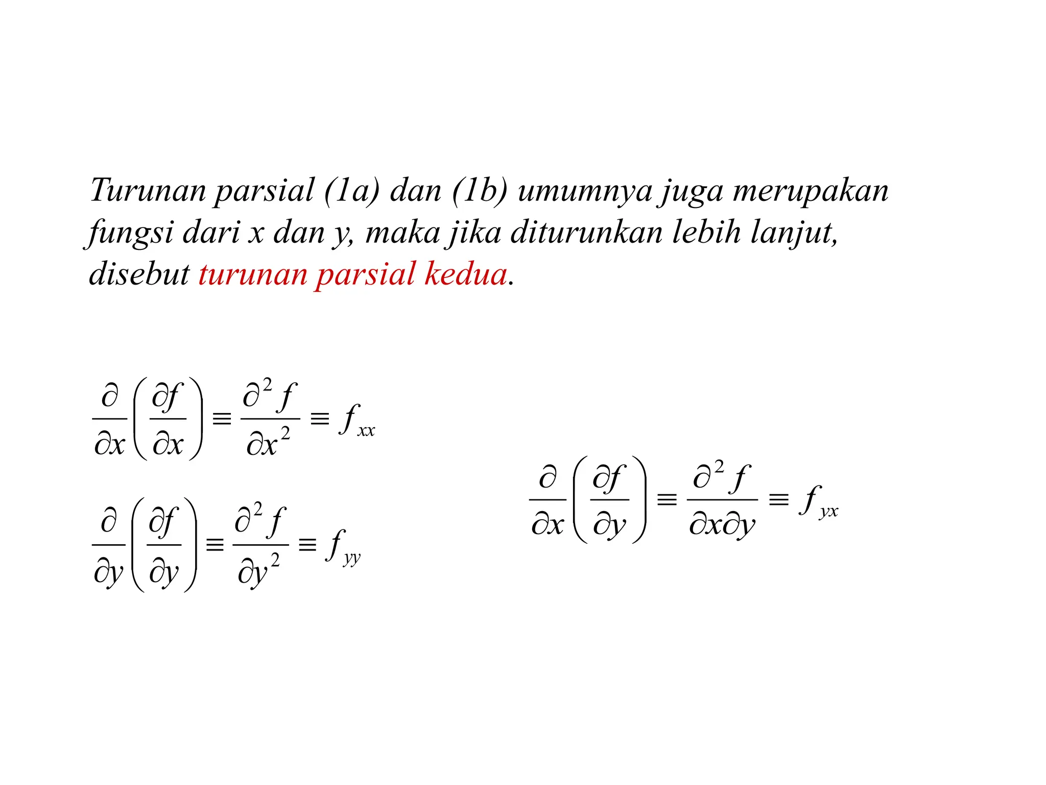 Ringkasan Materi Turunan Parsial Matematika | PDF