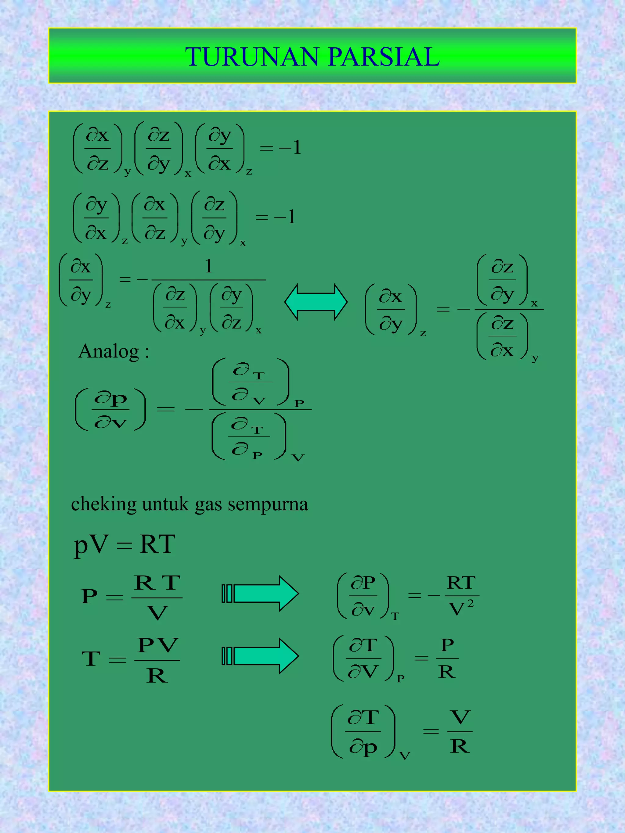 Turunan parsial (pertemuan iv) | PPTX