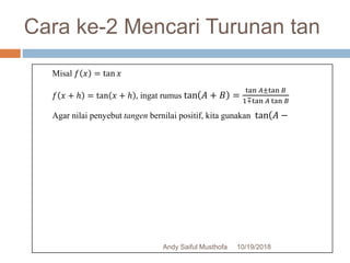 Turunan Trigonometri (sin, cos, tan) | PPTX