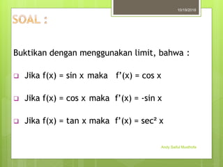 Turunan Trigonometri (sin, cos, tan) | PPTX