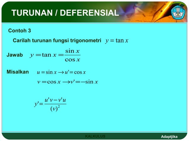 Turunan trigonometri | PPT