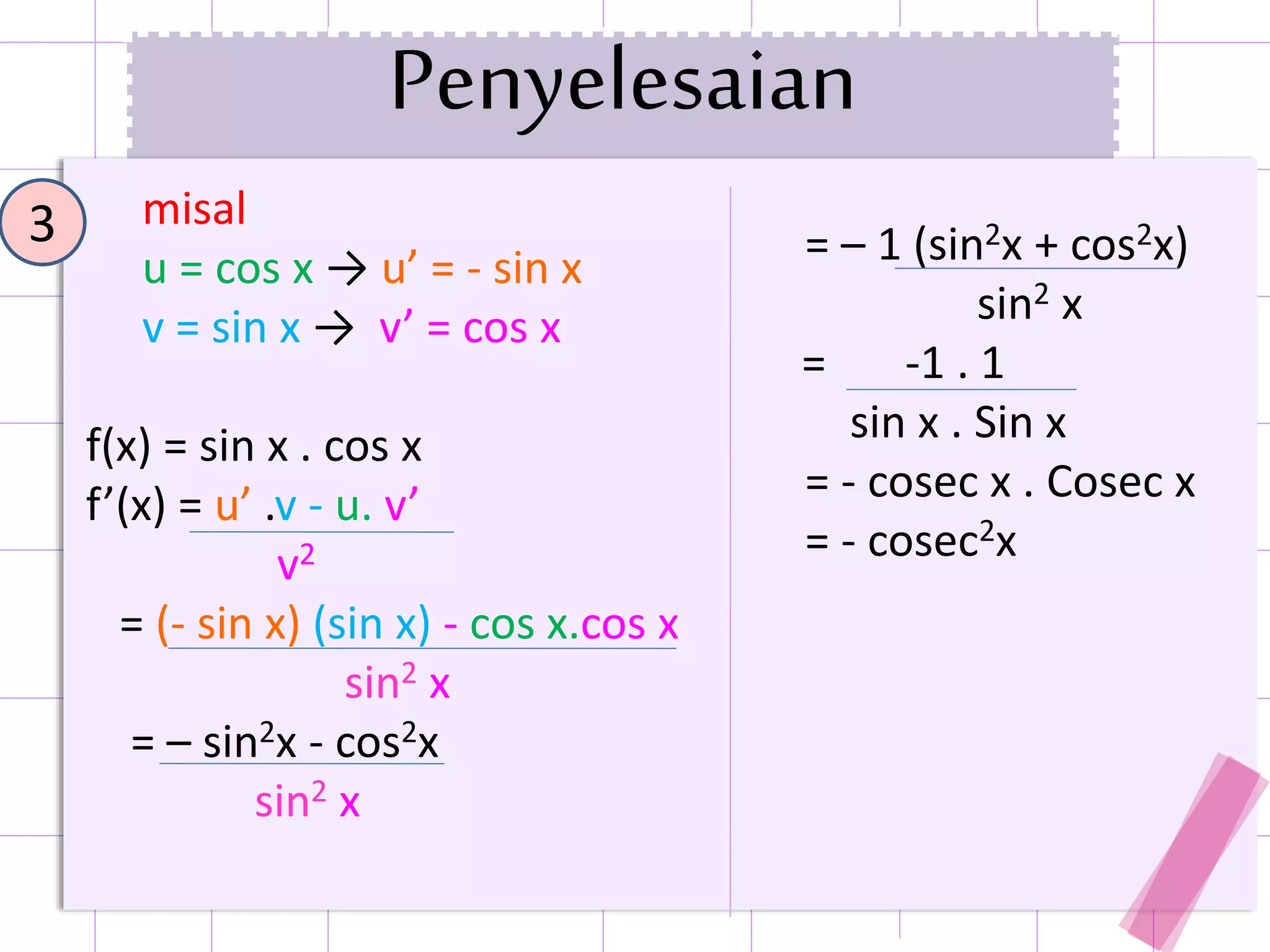 Turunan trigonometri SACN | PPT