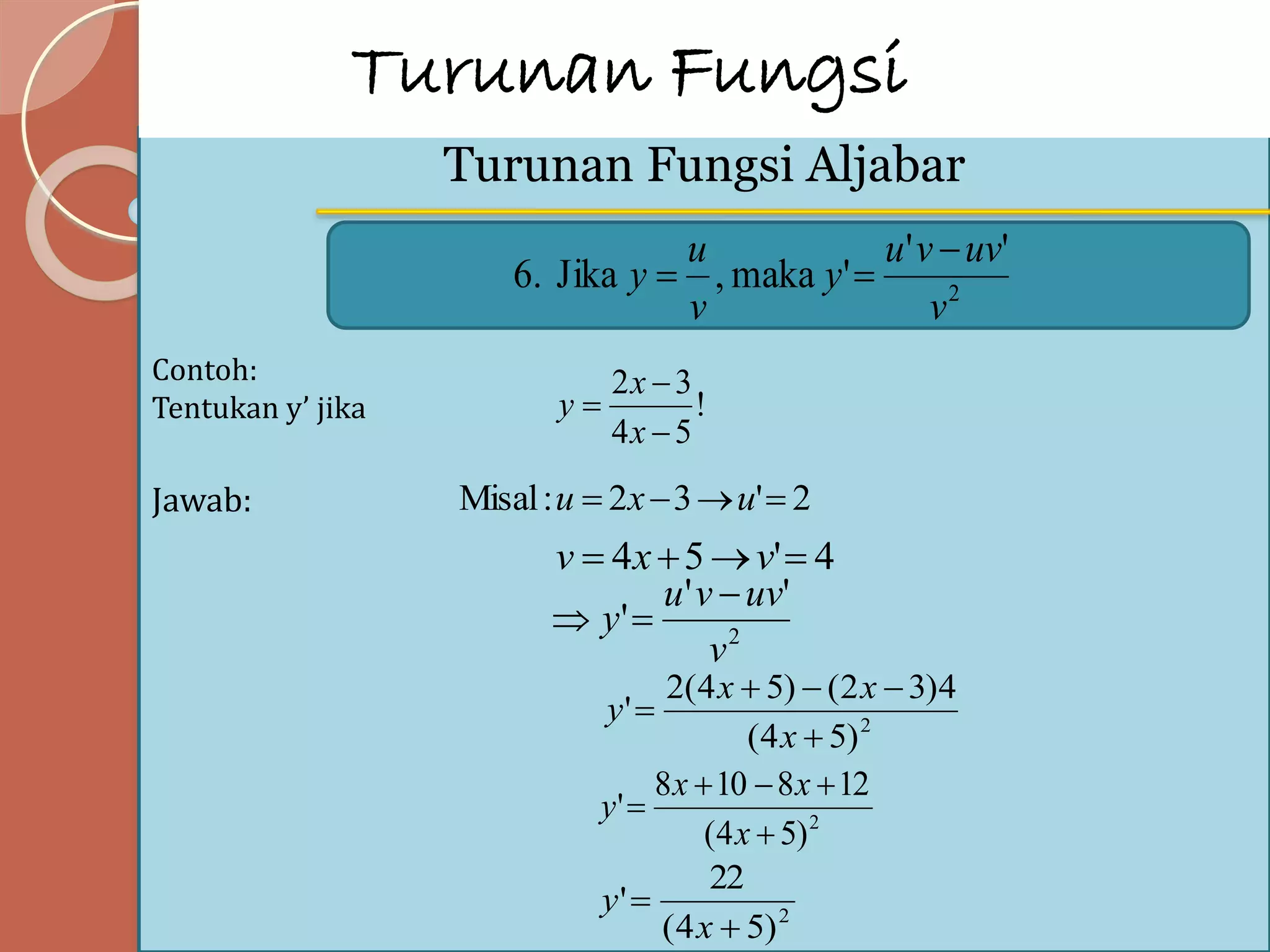 Materi Turunan | PPTX