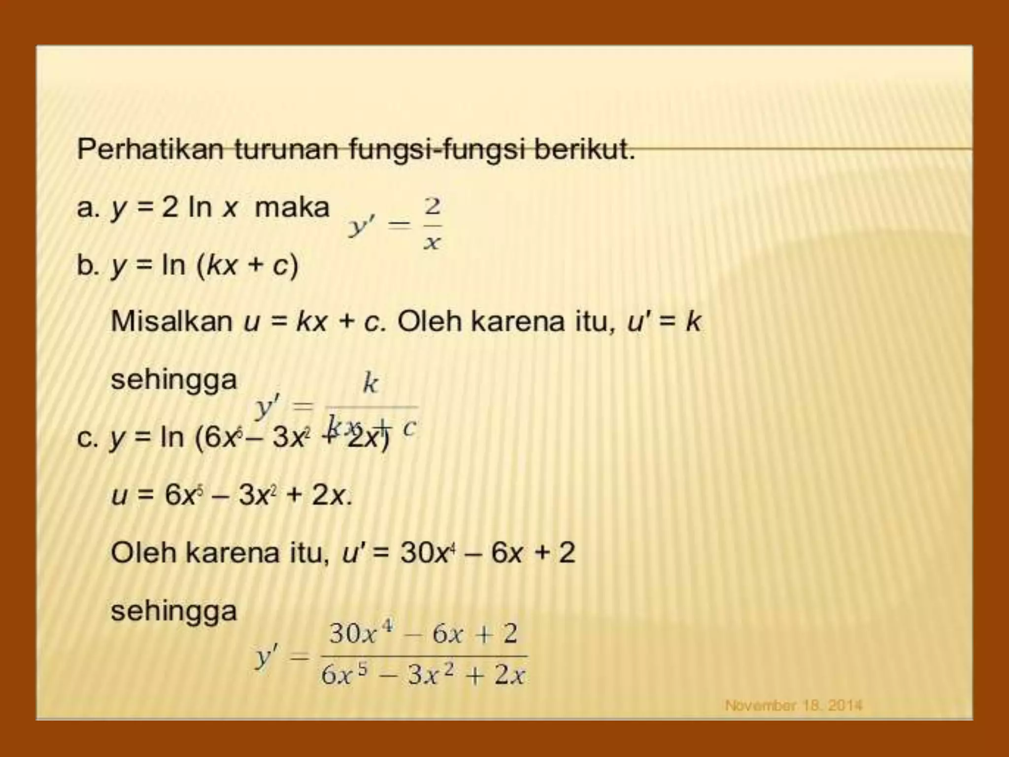 Materi Turunan | PPTX