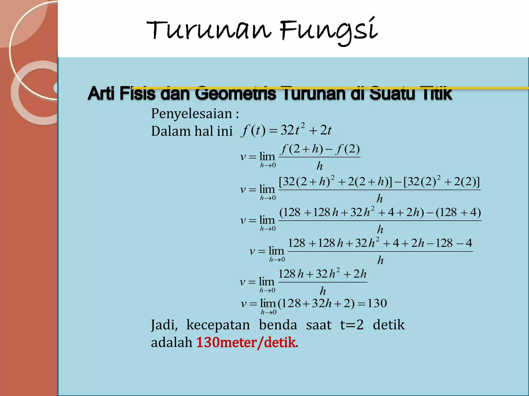 Materi Turunan | PPTX
