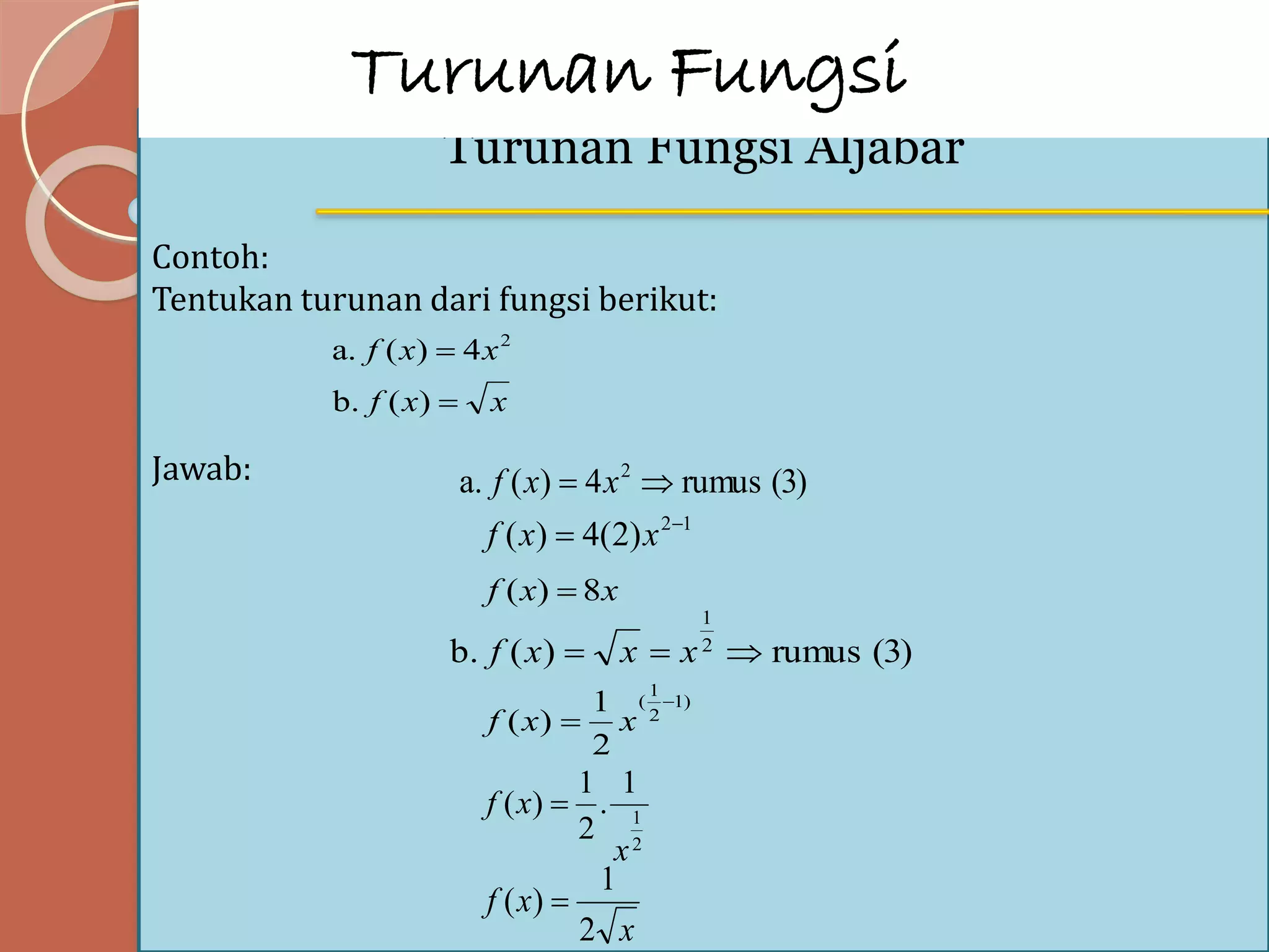 Materi Turunan | PPTX