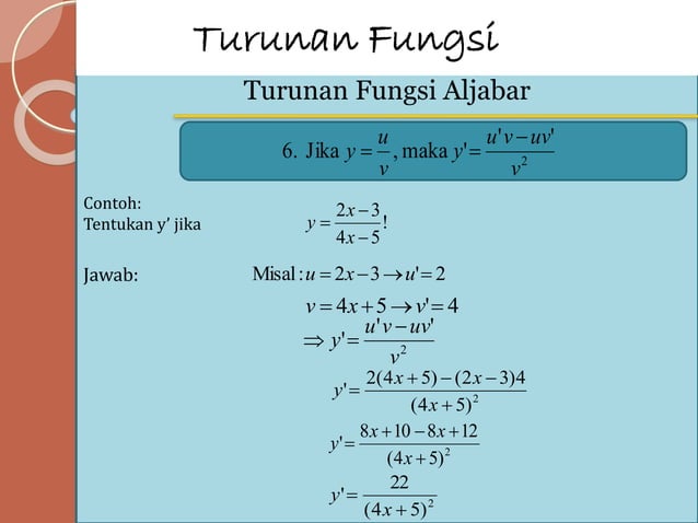 Materi Turunan | PPTX