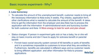 Marjukka Turunen basic income experiment in practice 12012017 | PPTX