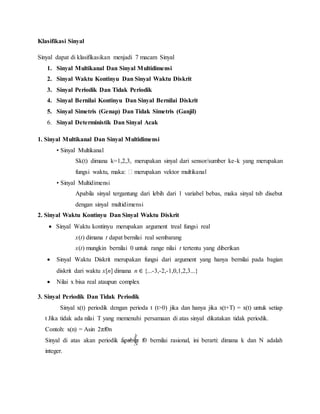 Tusas pengenalan sinyal dan sistem | DOCX