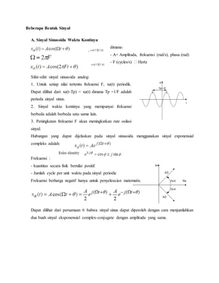 Tusas pengenalan sinyal dan sistem | DOCX