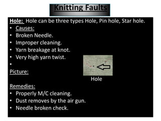 Fabric & Garments Fault with its remedies | PPTX