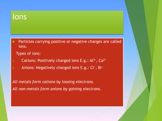 Atoms and Molecules Ncert 9th | PPTX