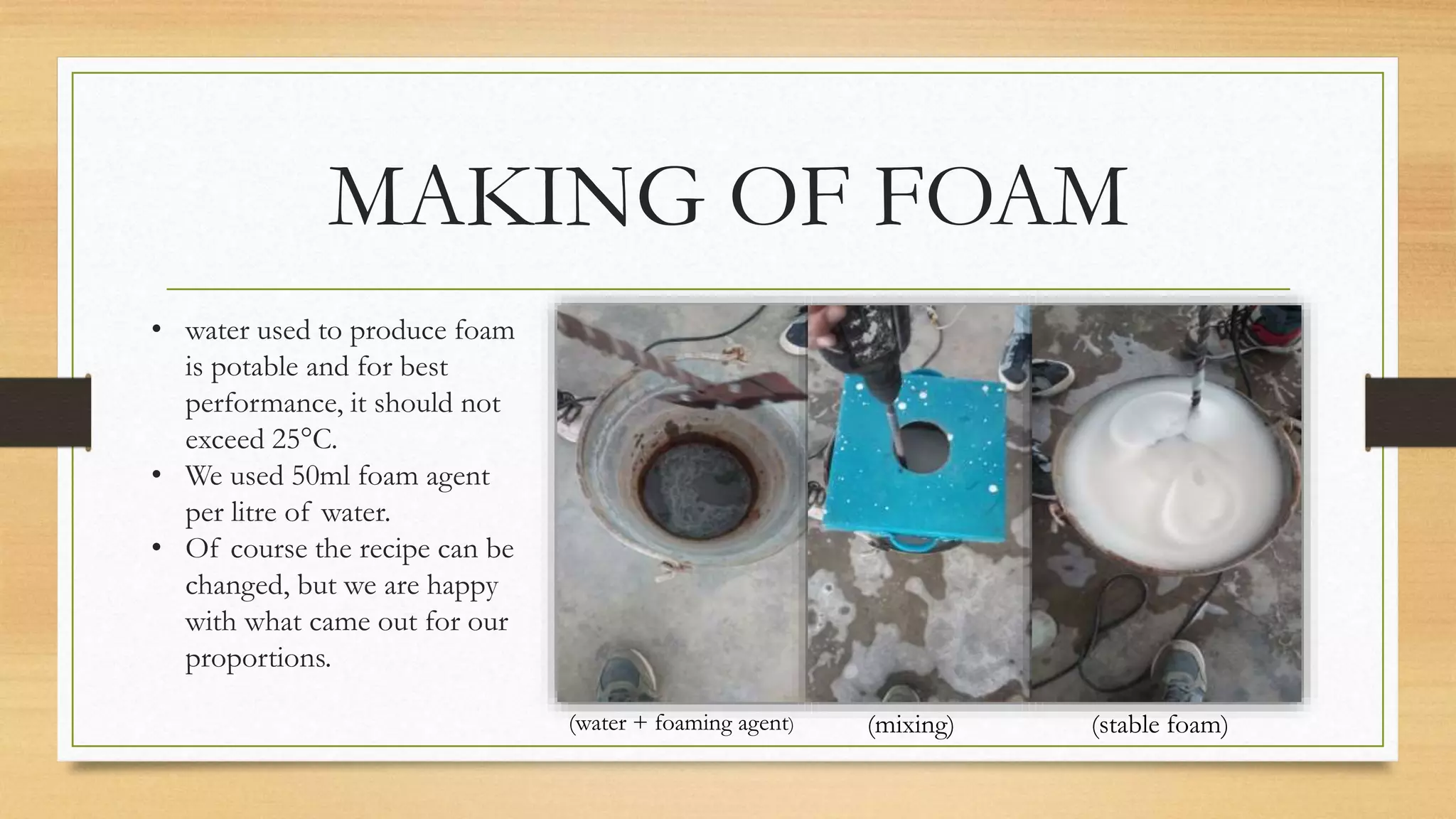 FOAM CONCRETE STUDY AND TESTING | PPTX